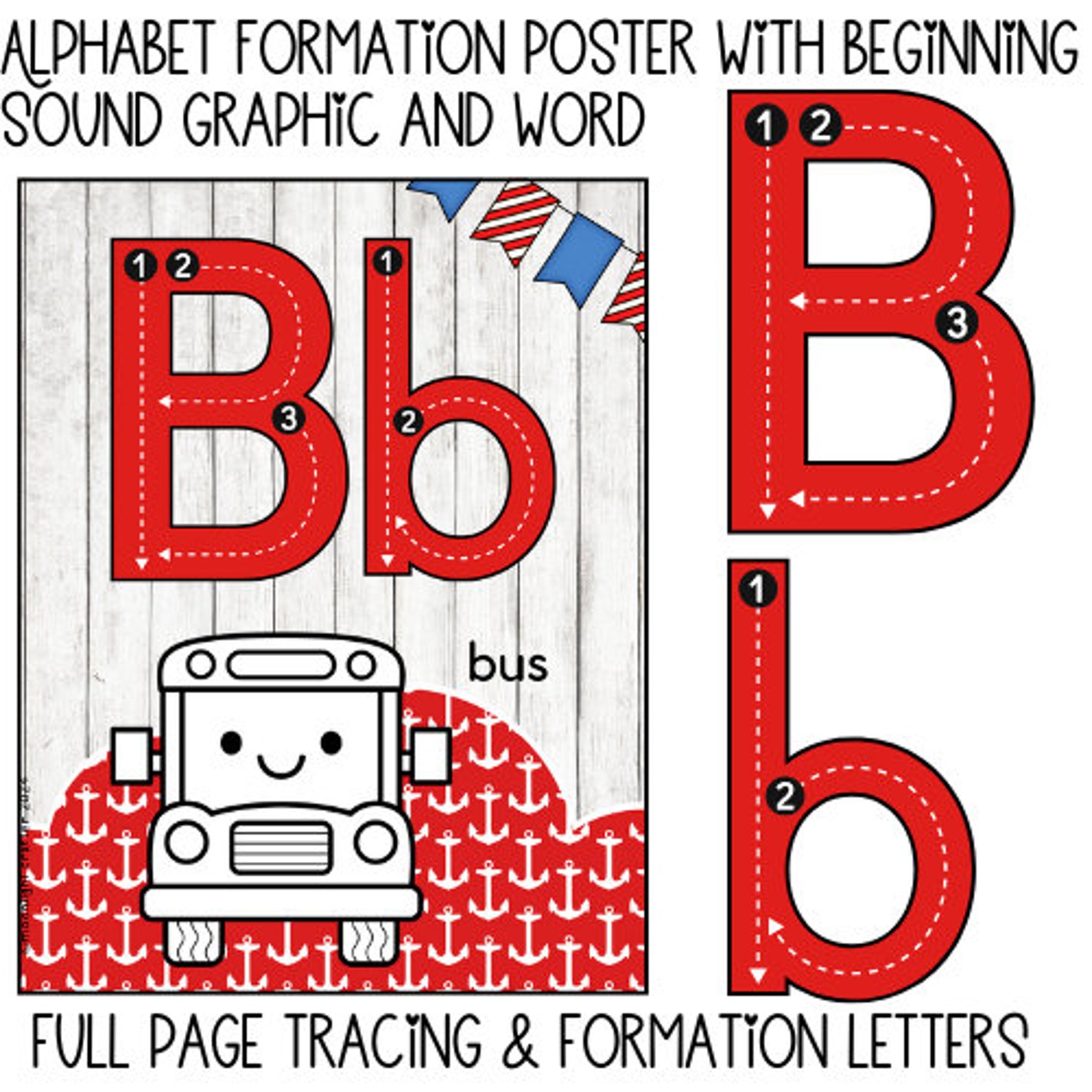 Letter Formation Alphabet Posters and Hand Tracing Letters | Seaside ...