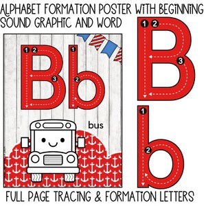 Letter Formation Alphabet Posters and Hand Tracing Letters | Seaside ...