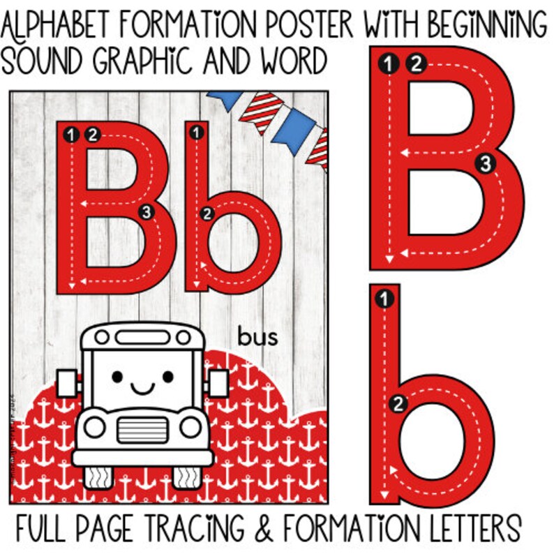 Letter Formation Alphabet Posters and Hand Tracing Letters | Seaside ...