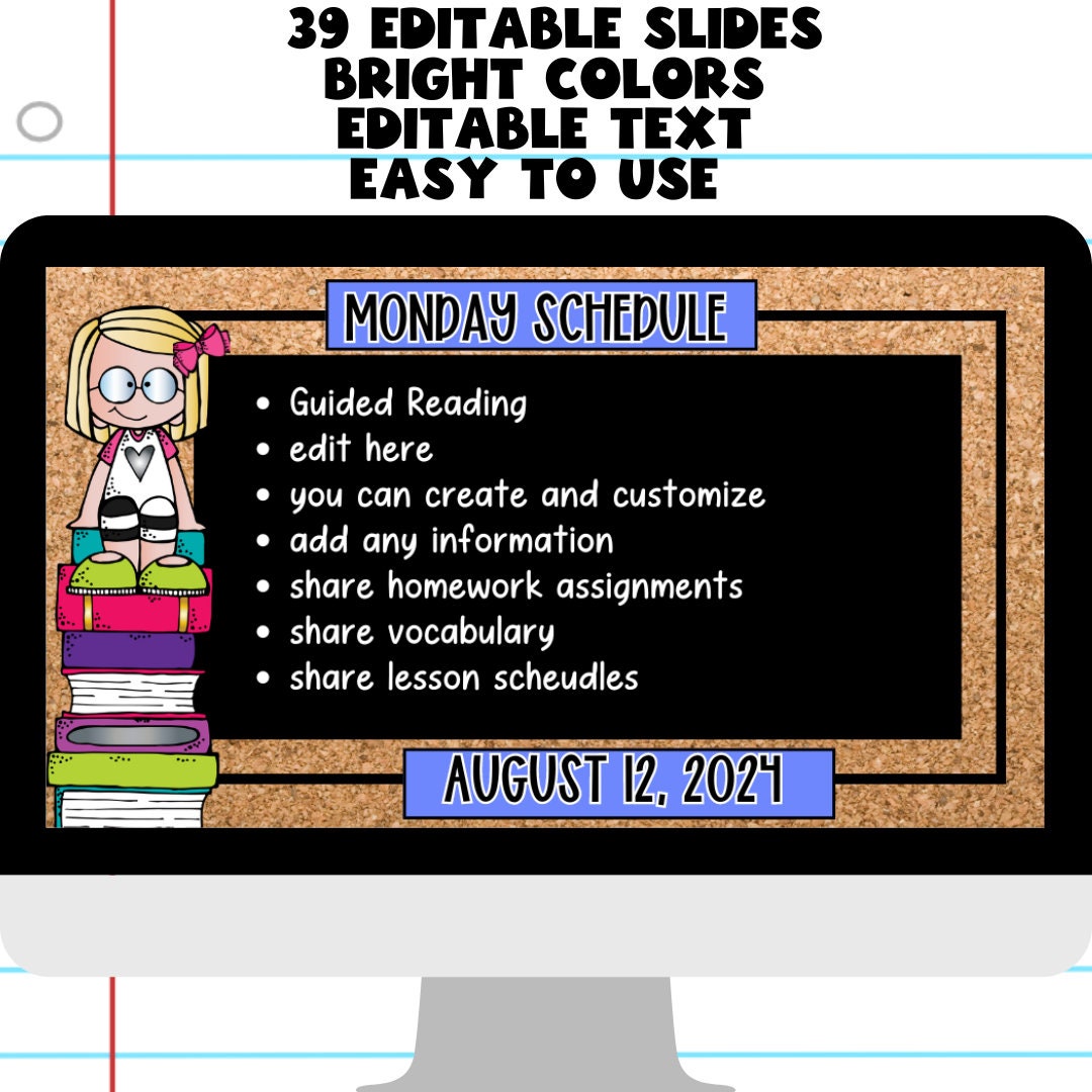 Daily Slides | Slide Templates | EDITABLE in CANVA and Google - Etsy