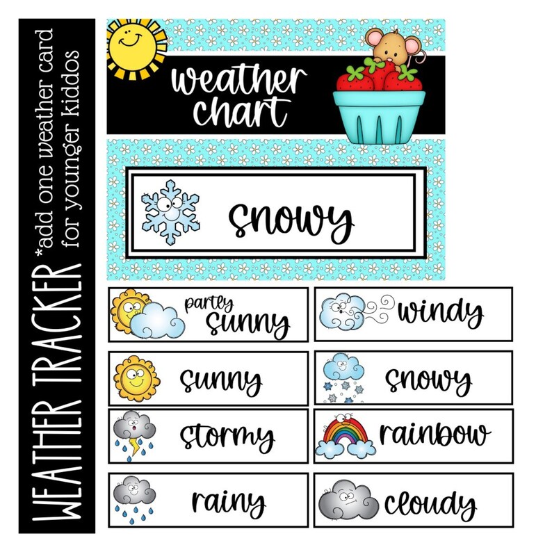 Berry Sweet Classroom Calendar With Weather Chart, Seasons Chart and ...