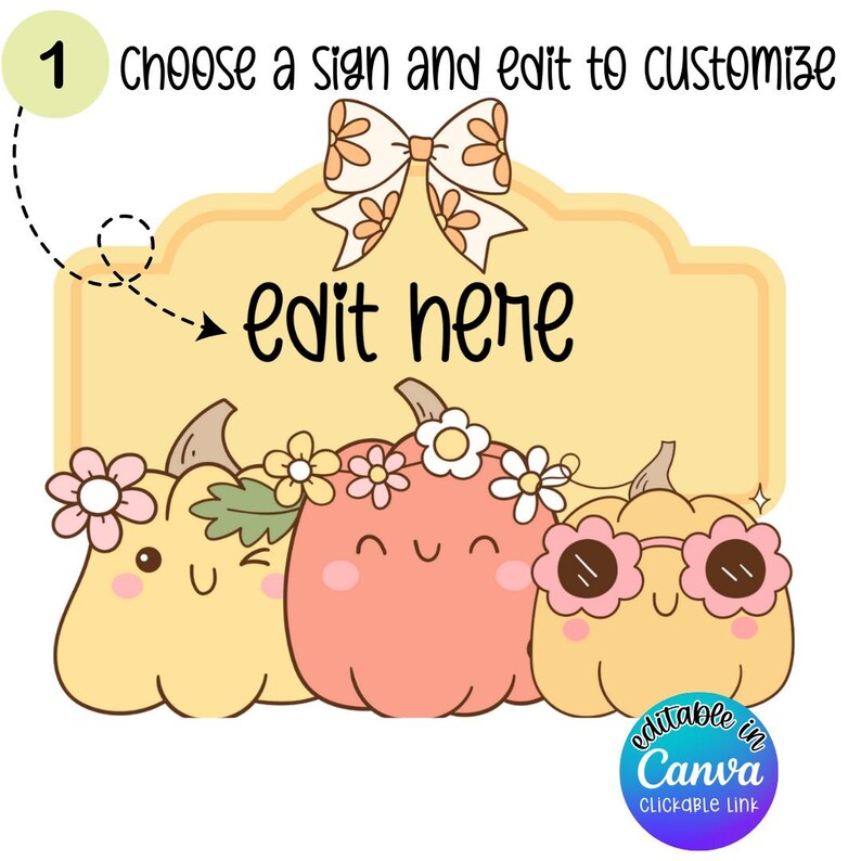 Fall Door Decor | Fall Bulletin Board Set EDITABLE in CANVA - Etsy