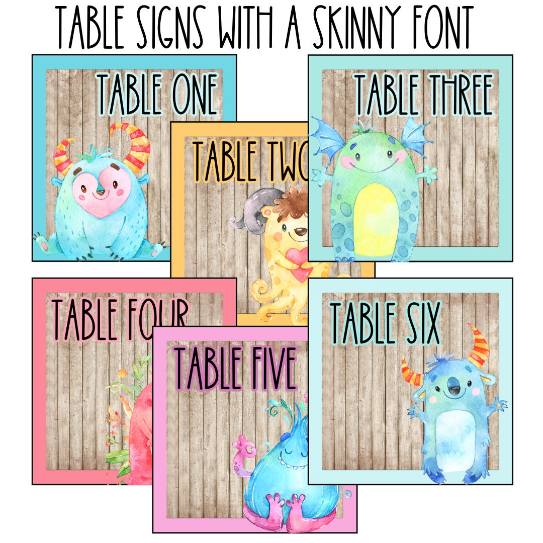 Monster Cuties Classroom Table and Group Signs - Etsy