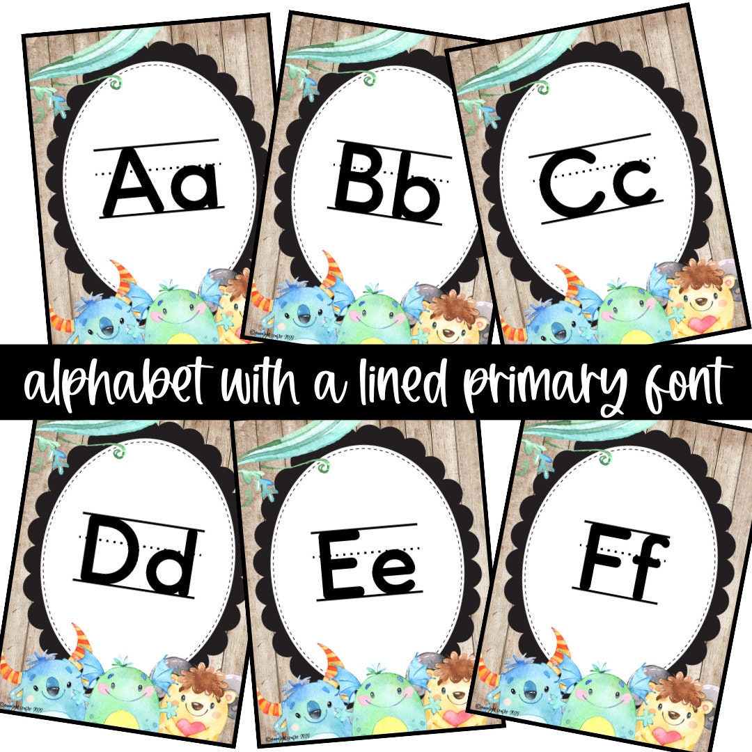 Monster Cuties EDITABLE and Ready to Print Alphabet Posters - Etsy