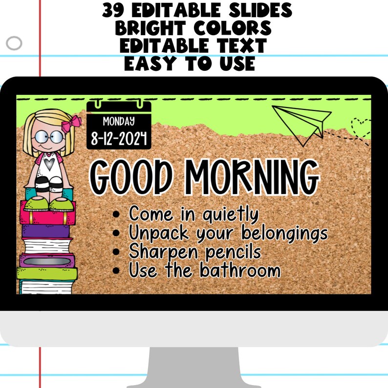 Daily Slides | Slide Templates | EDITABLE in CANVA and Google - Etsy