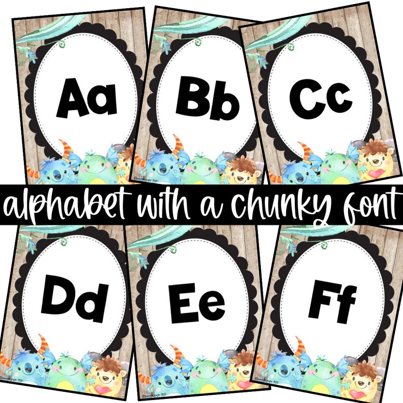 Monster Cuties EDITABLE and Ready to Print Alphabet Posters - Etsy