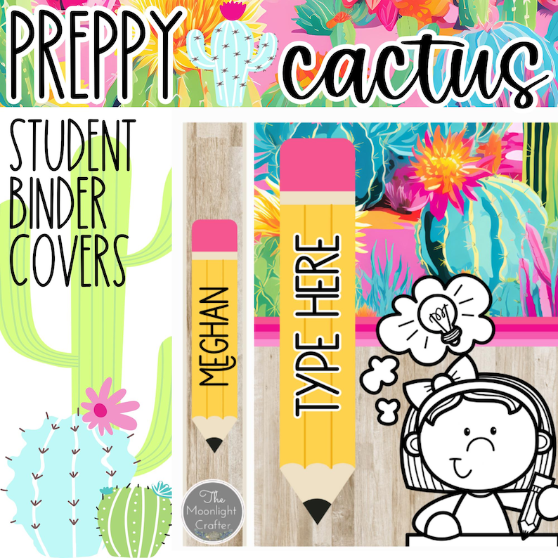 Cute Cactus Classroom Decor BUNDLE | Calm Classroom | Class Theme Easy ...
