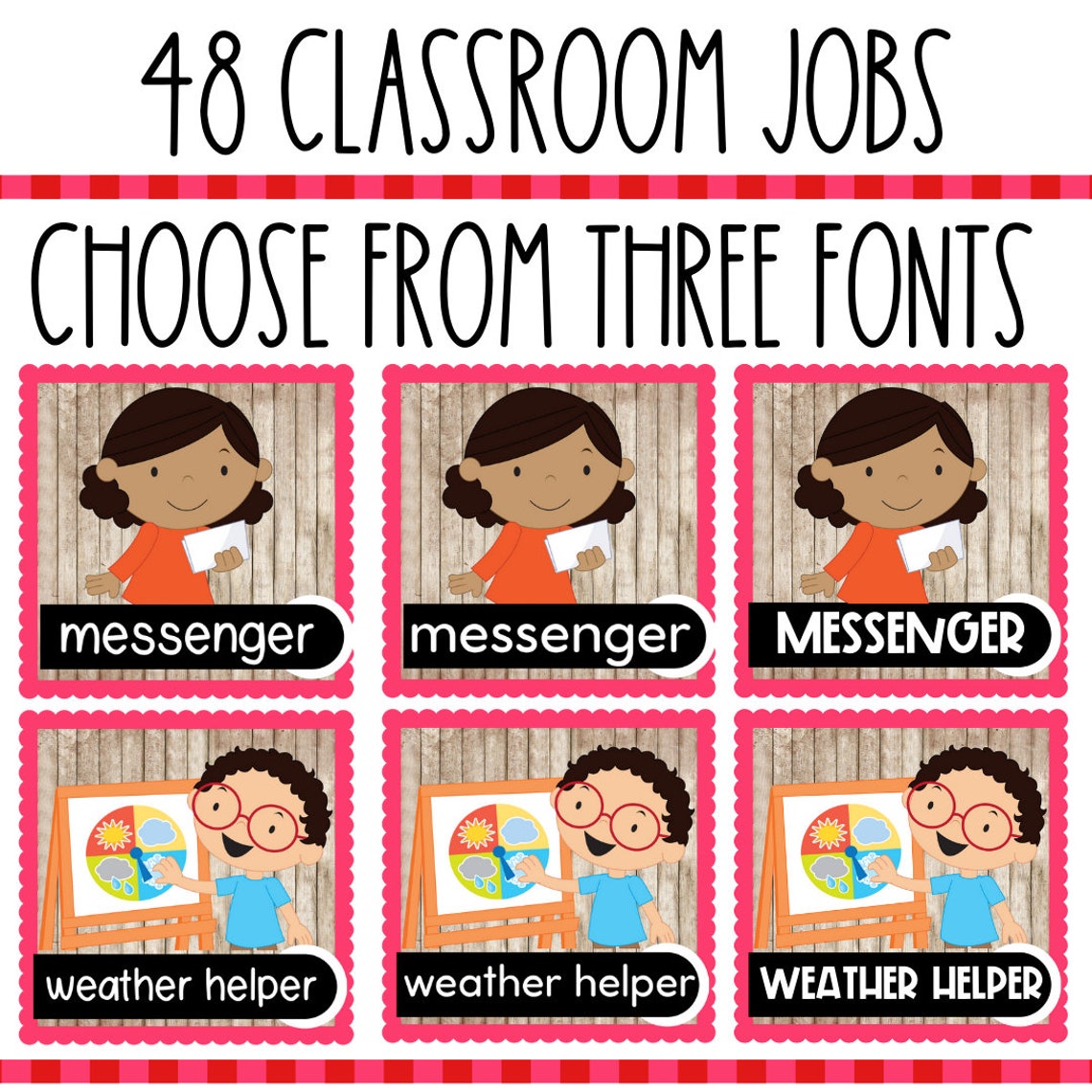 Classroom Helpers | Classroom Job Chart | Berry Sweet Theme EDITABLE - Etsy