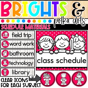 BRIGHT Polka Dot EDITABLE Classroom Decor BUNDLE: 450 Pages of ...