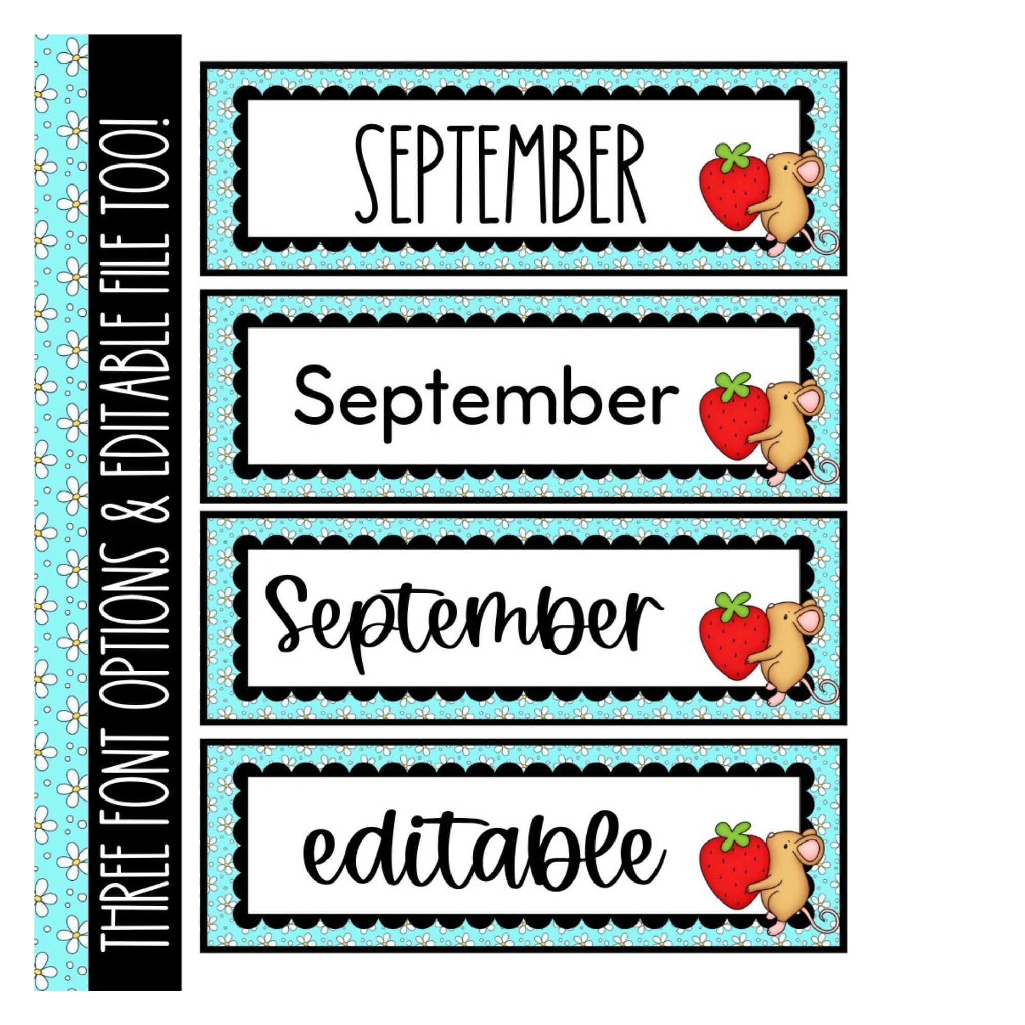 Berry Sweet Classroom Calendar With Weather Chart, Seasons Chart and ...