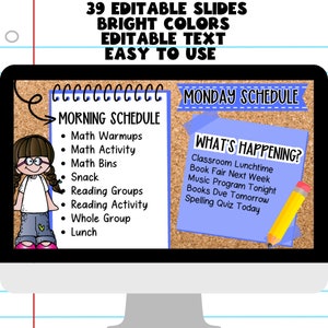 Daily Slides | Slide Templates | EDITABLE in CANVA and Google - Etsy