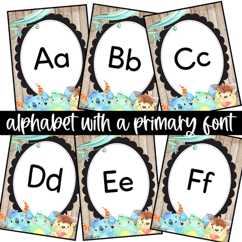 Monster Cuties EDITABLE and Ready to Print Alphabet Posters - Etsy