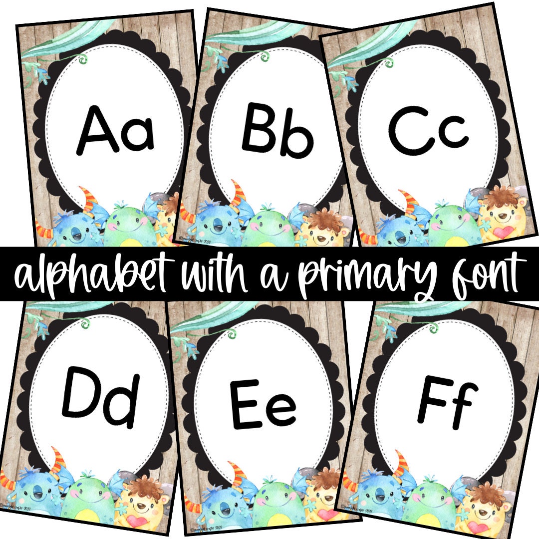 Monster Cuties EDITABLE and Ready to Print Alphabet Posters - Etsy