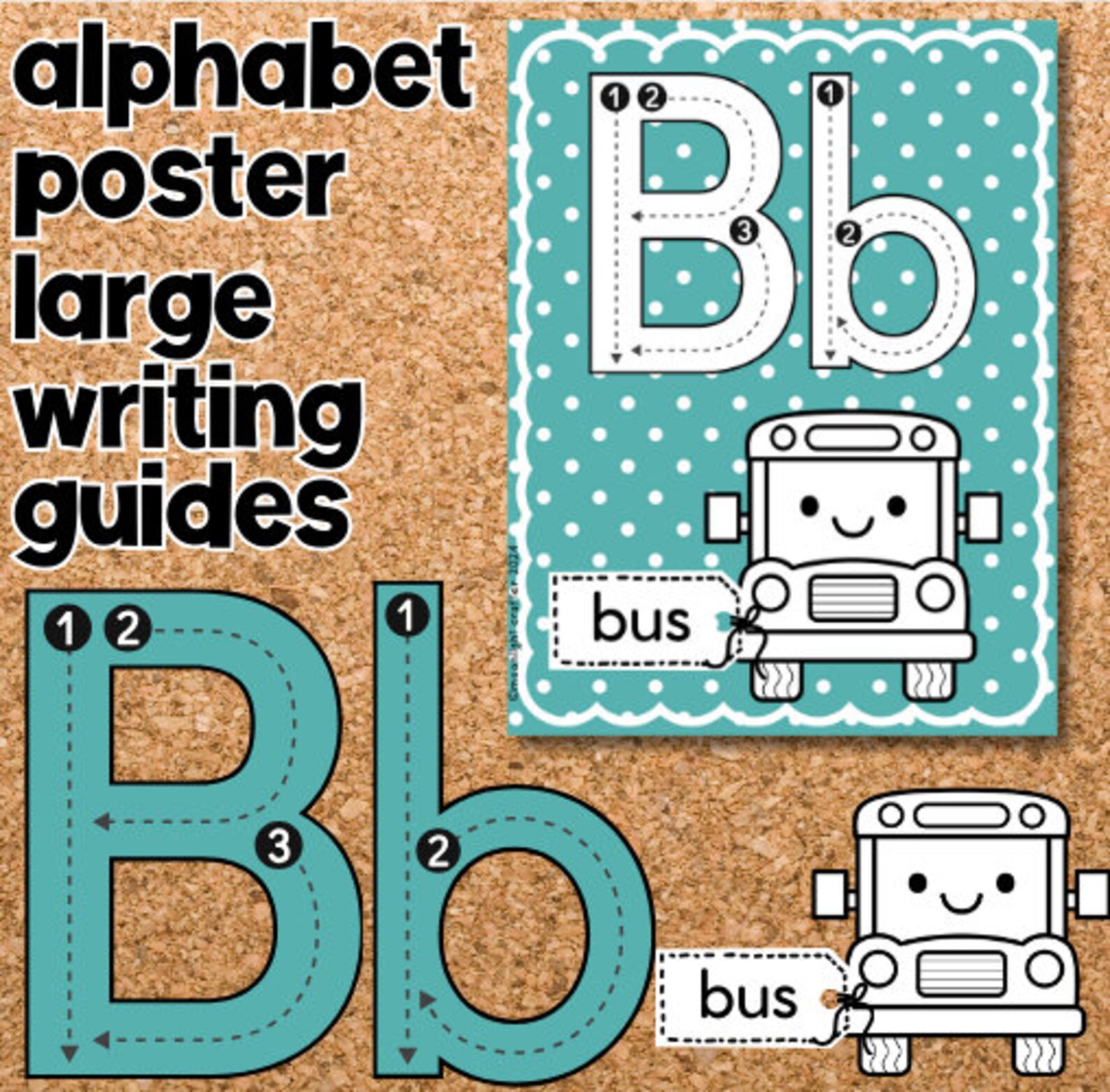 Alphabet Posters, Flashcards, Writing Guides | Boho Bee Modern ...