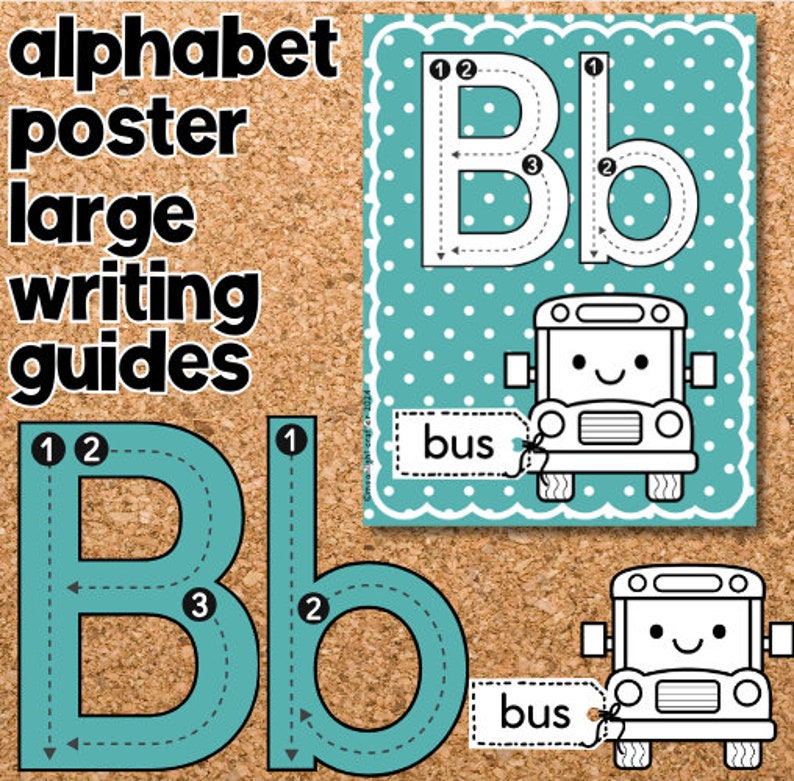 Alphabet Posters, Flashcards, Writing Guides | Boho Bee Modern ...