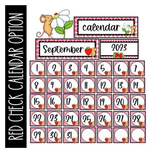 Berry Sweet Classroom Calendar With Weather Chart, Seasons Chart and ...