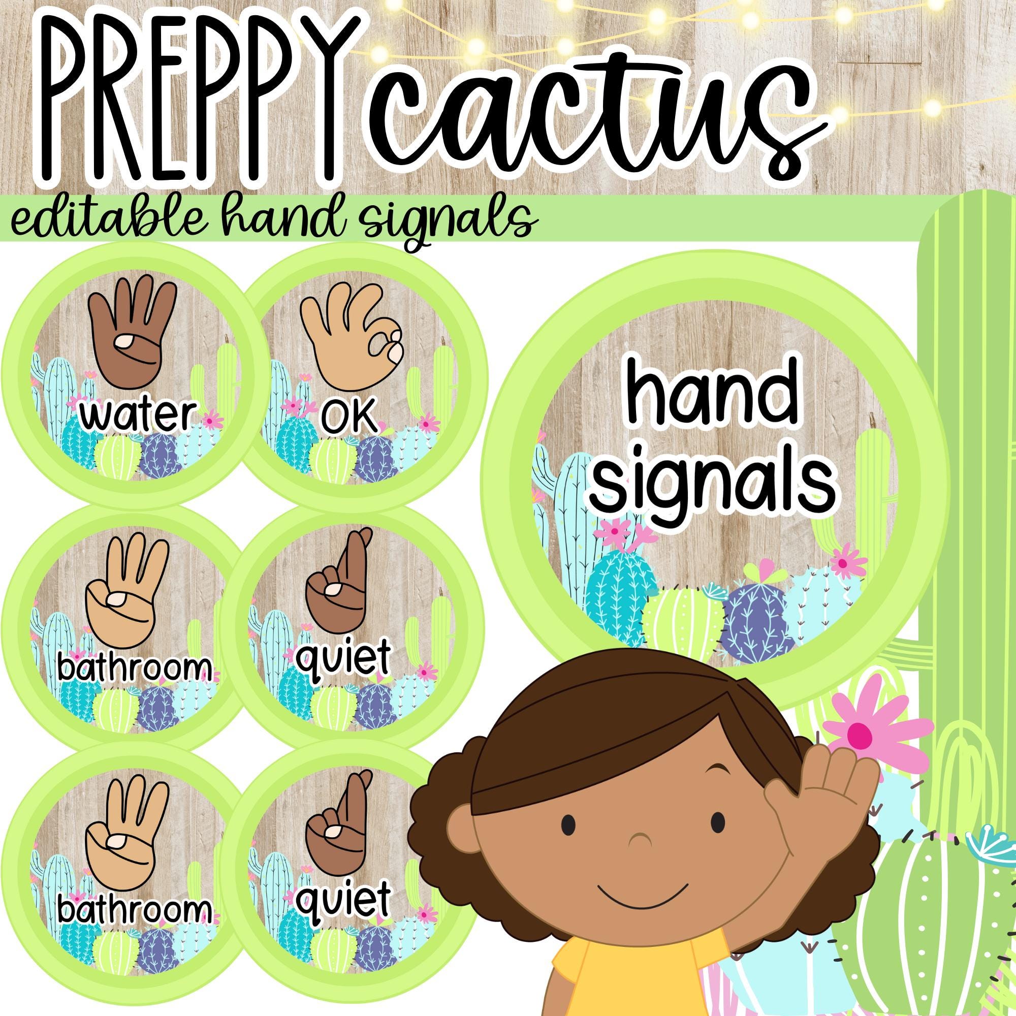 Cute Cactus Classroom Decor BUNDLE | Calm Classroom | Class Theme Easy ...