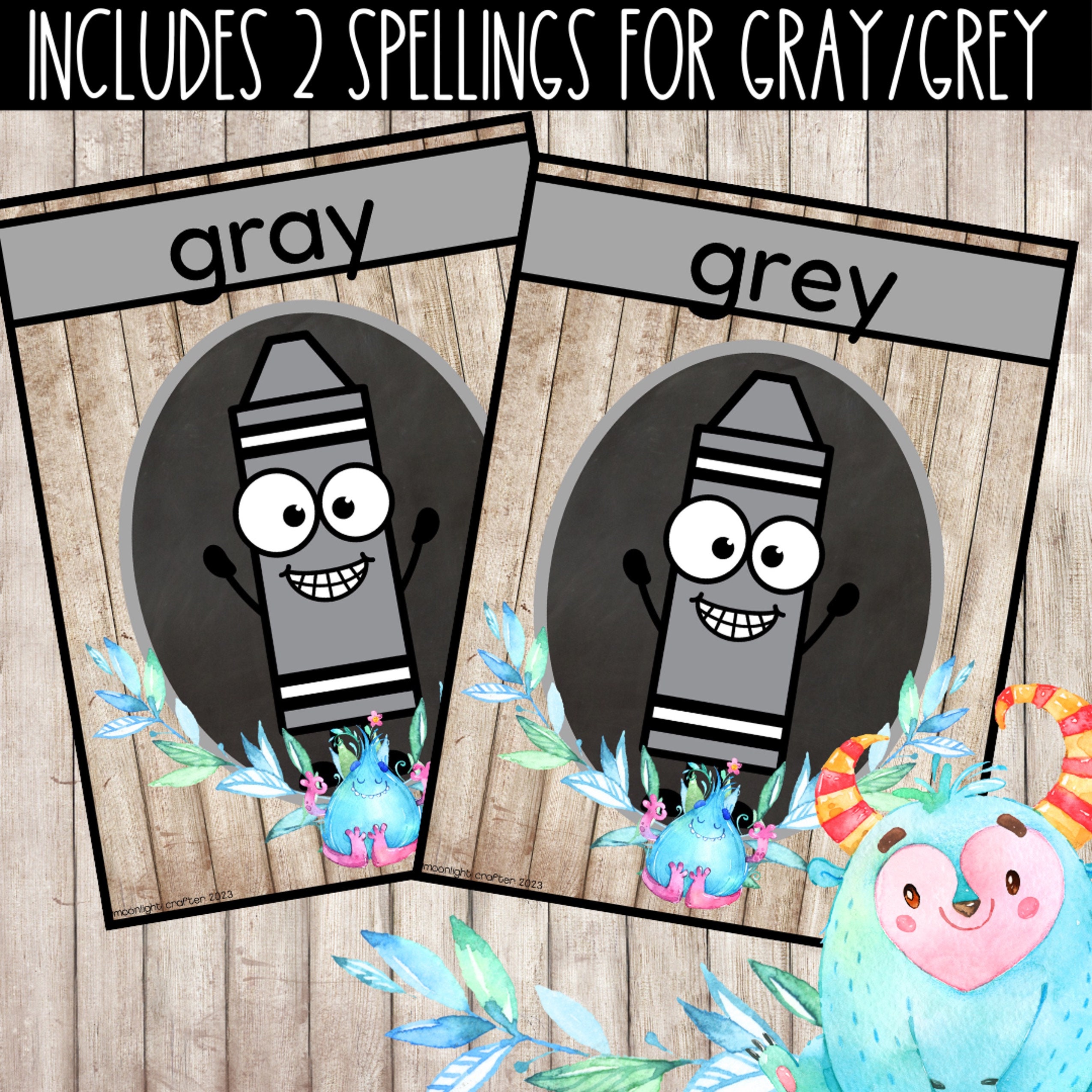 Monster Cuties Color Posters - Etsy