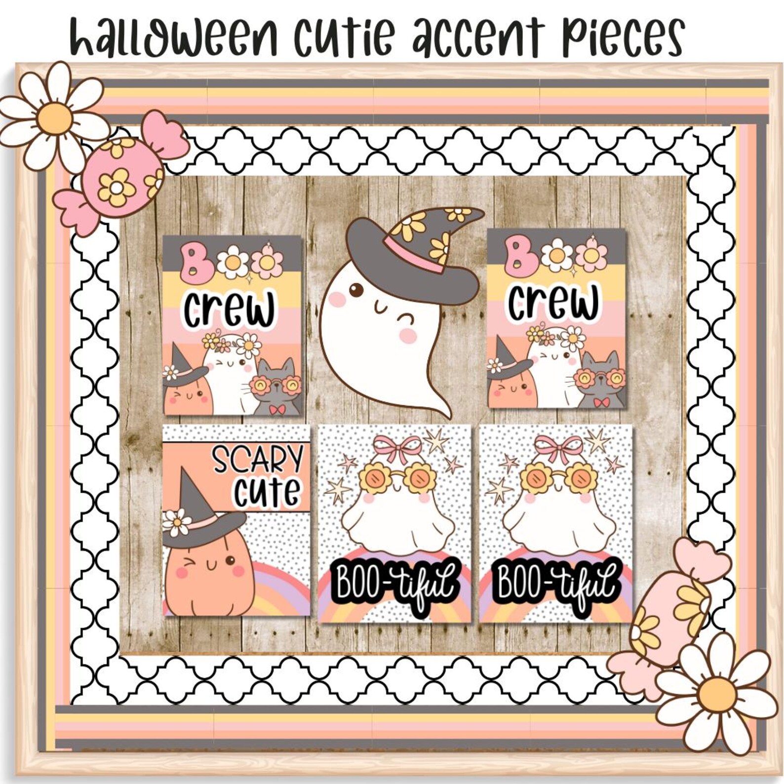 Reading Halloween Posters October Fall Bulletin Board Kit Autumn Groovy ...