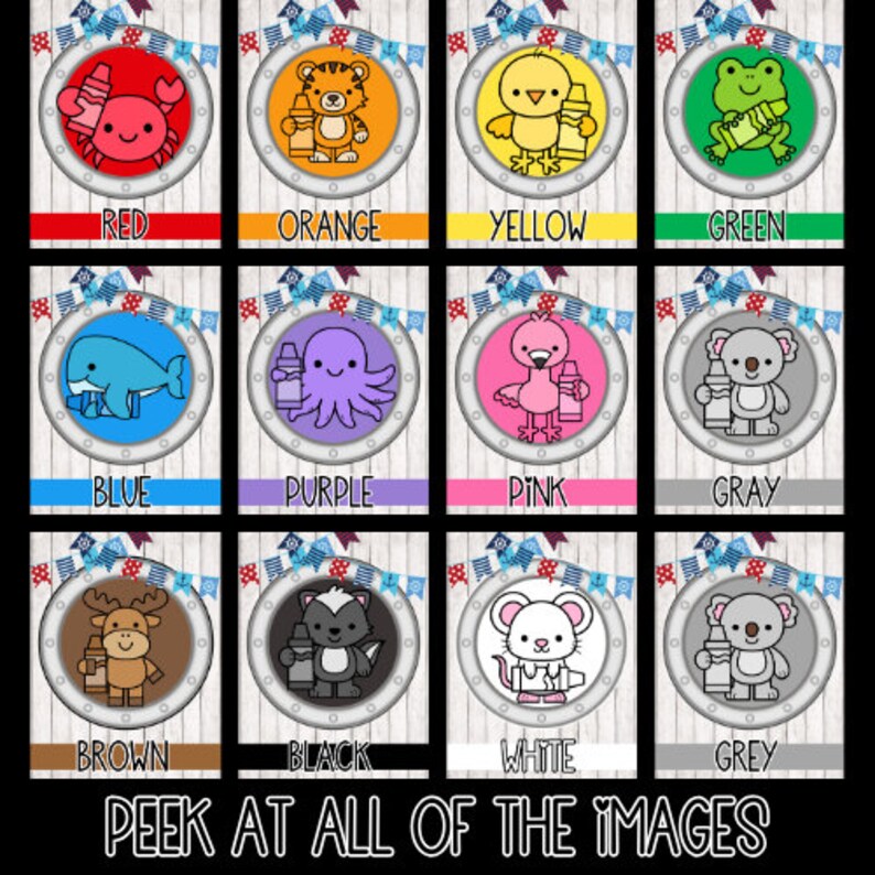 Seaside Nautical Color Posters - Etsy