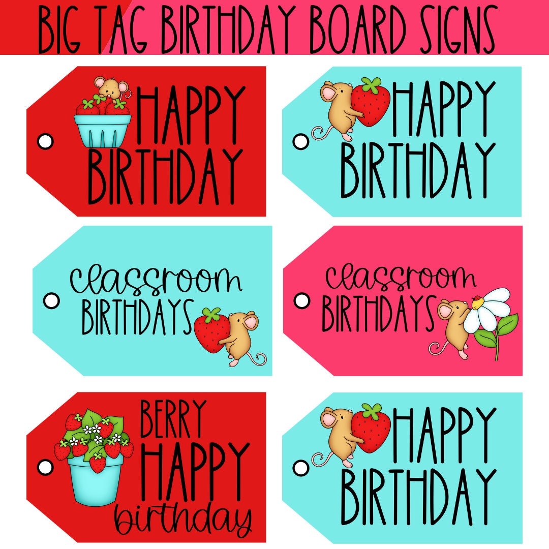 Birthday Bulletin Board Berry Sweet Theme - Etsy