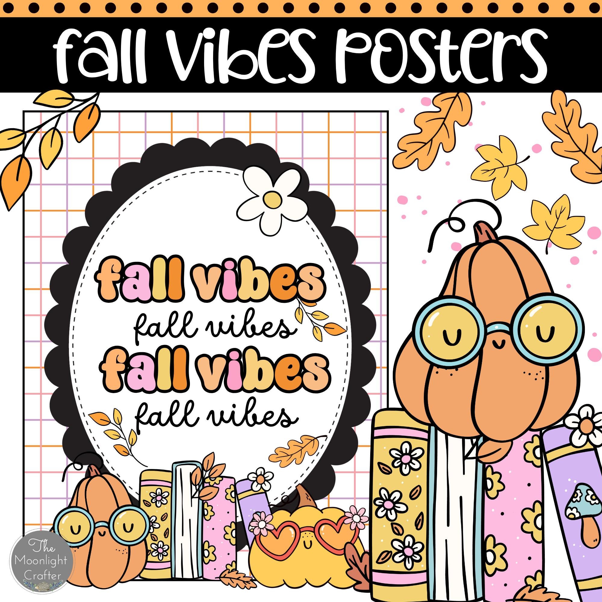 Cute Halloween Posters EDITABLE in CANVA | Cute October Bulletin Board ...