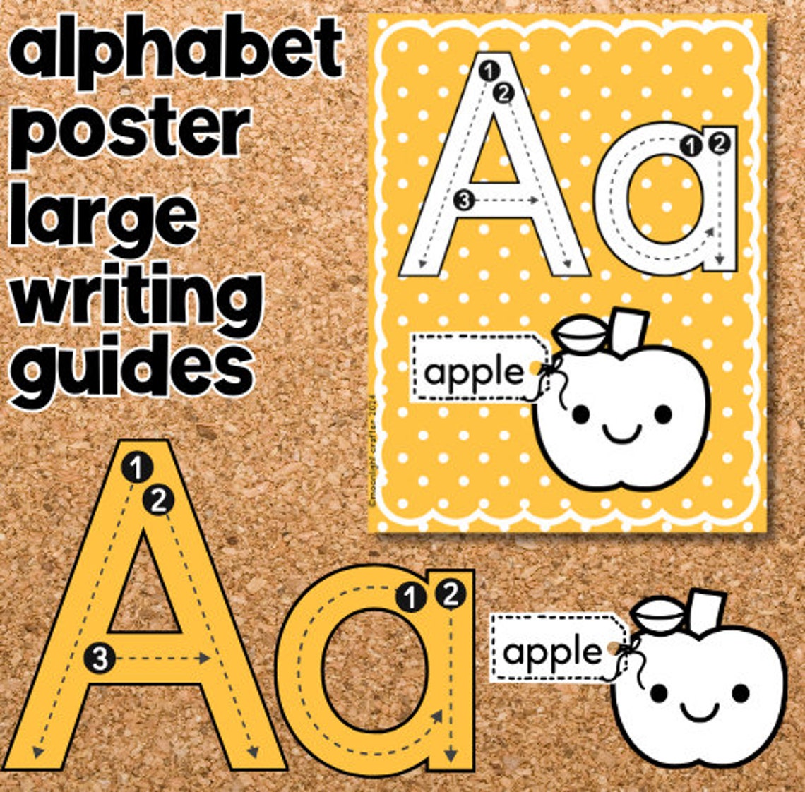 Alphabet Posters, Flashcards, Writing Guides | Boho Bee Modern ...
