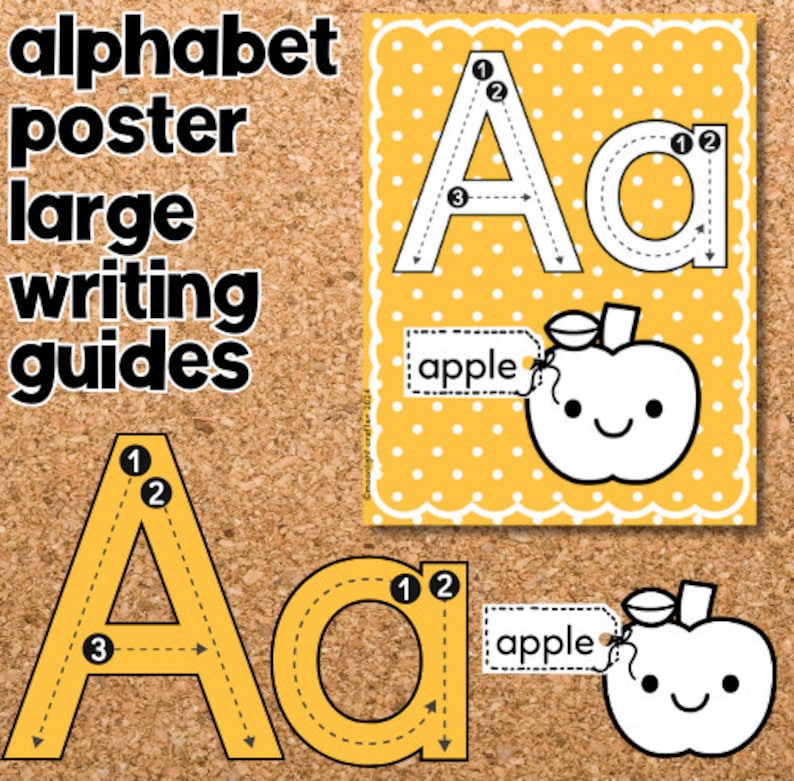 Alphabet Posters, Flashcards, Writing Guides | Boho Bee Modern ...