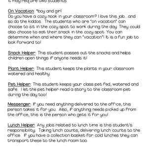 Monster Cuties Classroom Helpers/job Chart With EDITABLE Name Cards ...