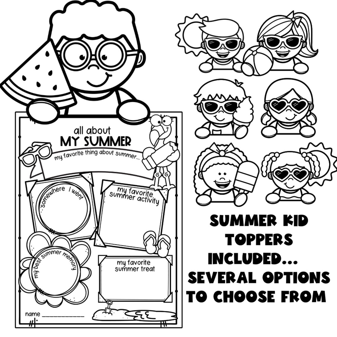 Back to School Activity | All About My Summer - Etsy