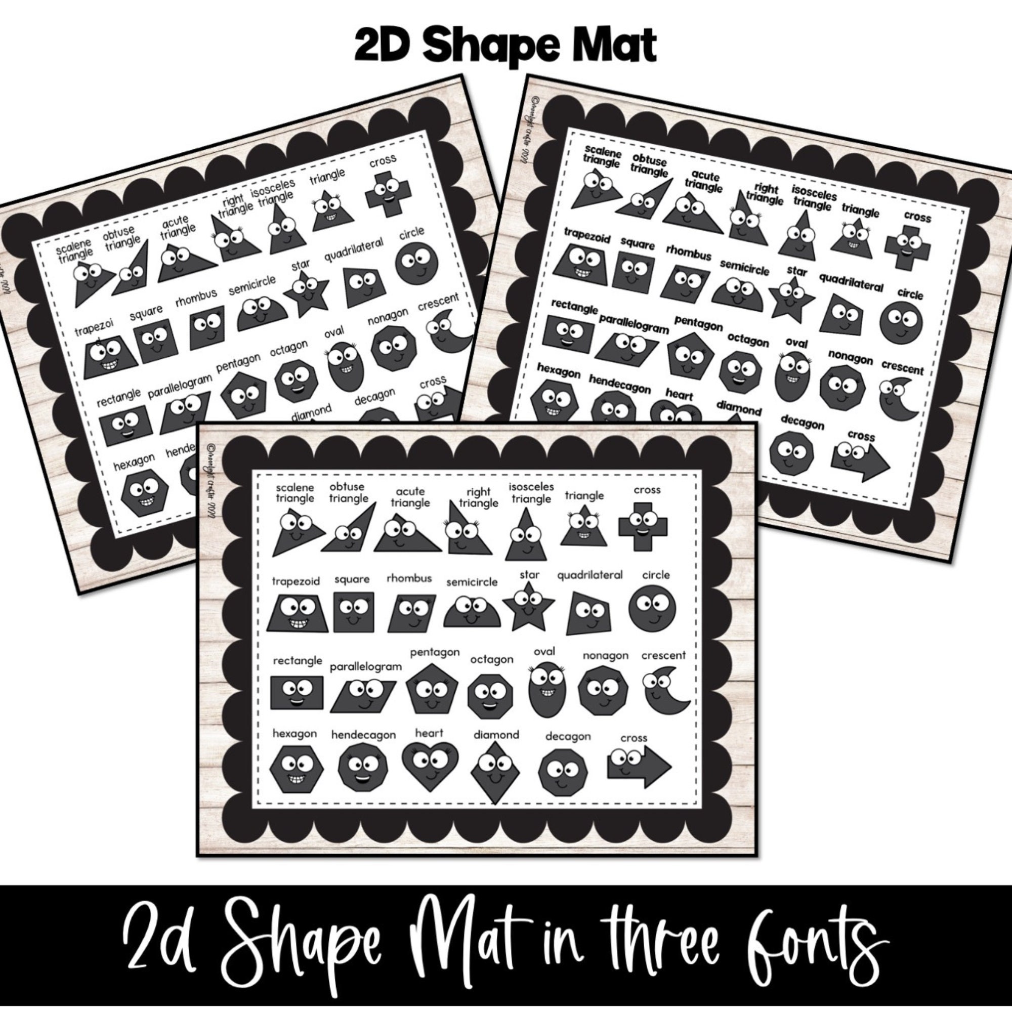 Watercolor Succulents | 2D Shape Posters With 30 Shapes - Etsy