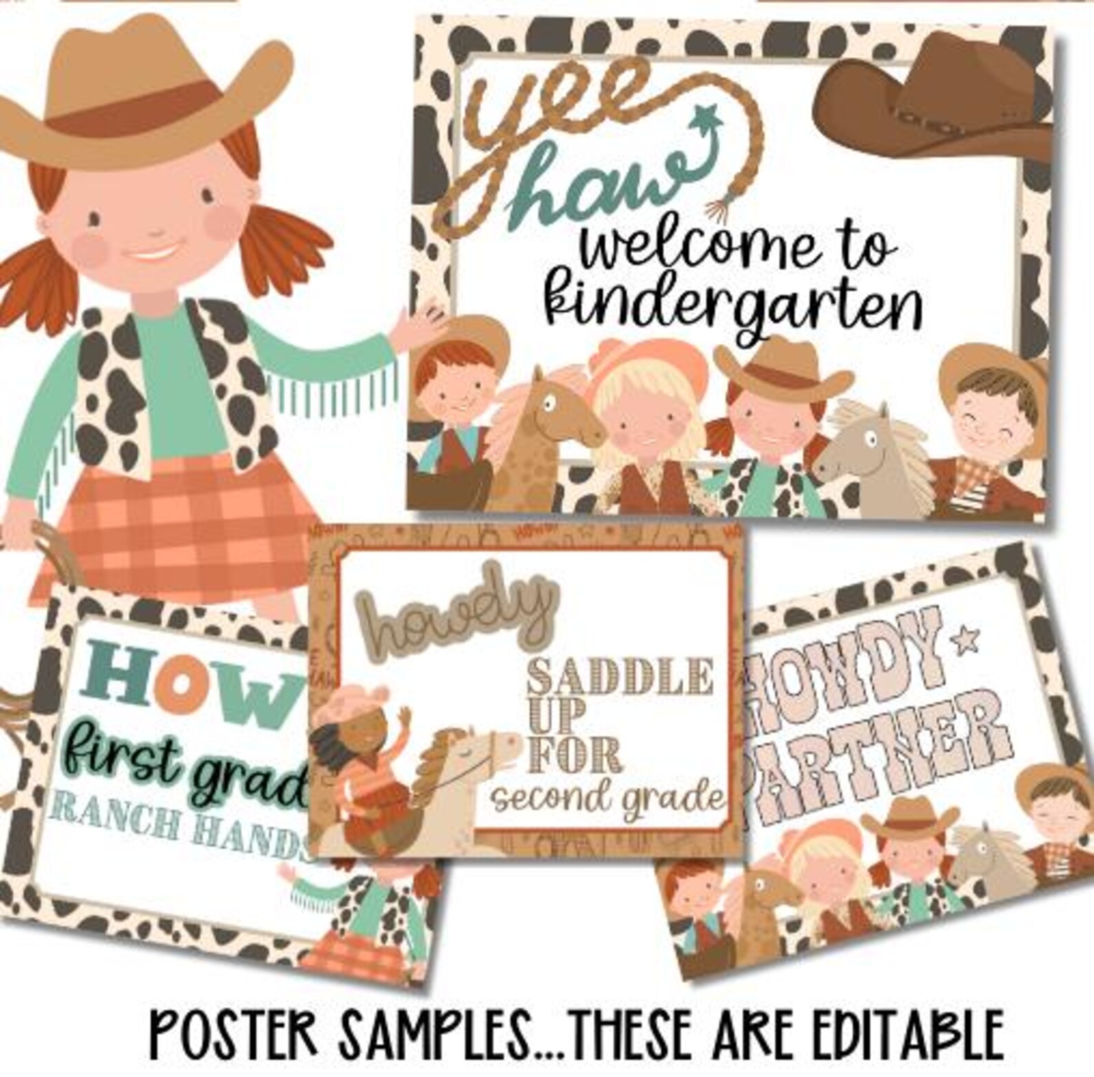 Cowboys and Cactus Western EDITABLE Decor Bundle | Build Your Own Decor ...