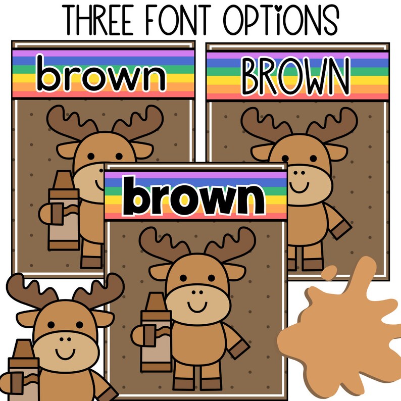 Cute Classroom Color Posters Color Flashcards and Color Mats for ...