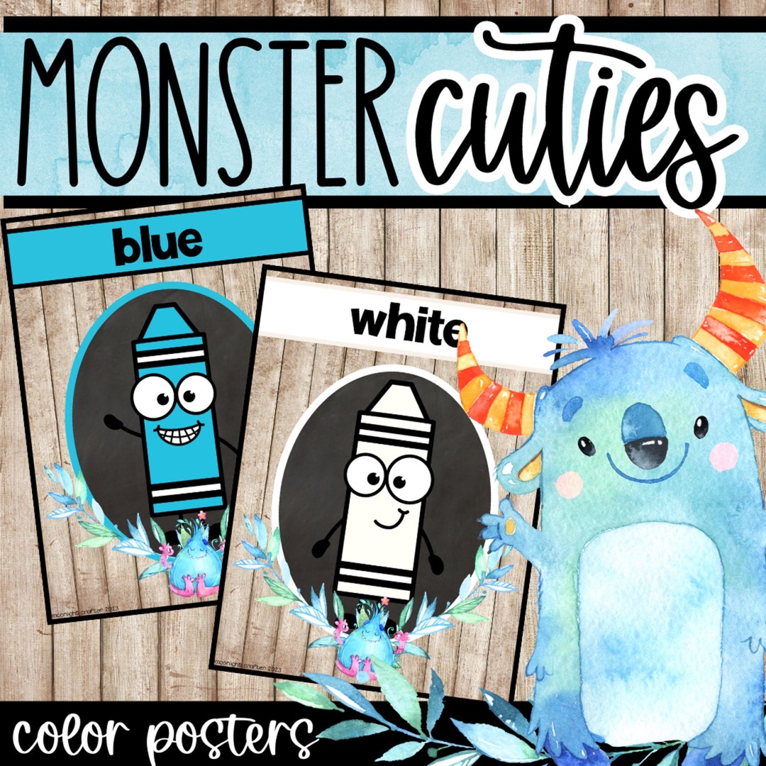 Monster Cuties Color Posters - Etsy