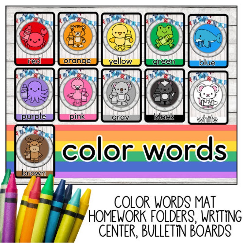 Seaside Nautical Color Posters - Etsy