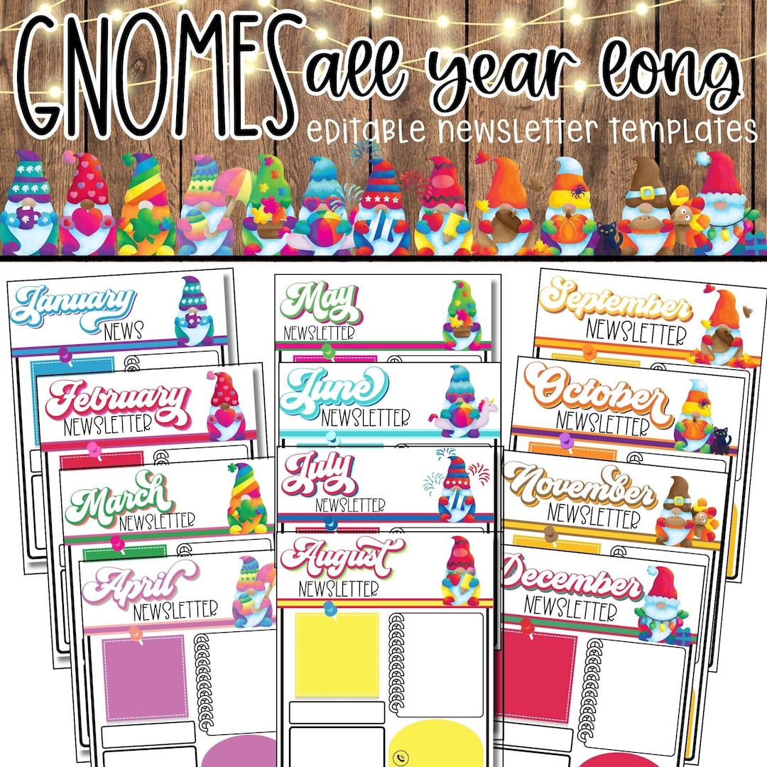 Editable Newsletter Templates | Weekly and Monthly | Back to School ...