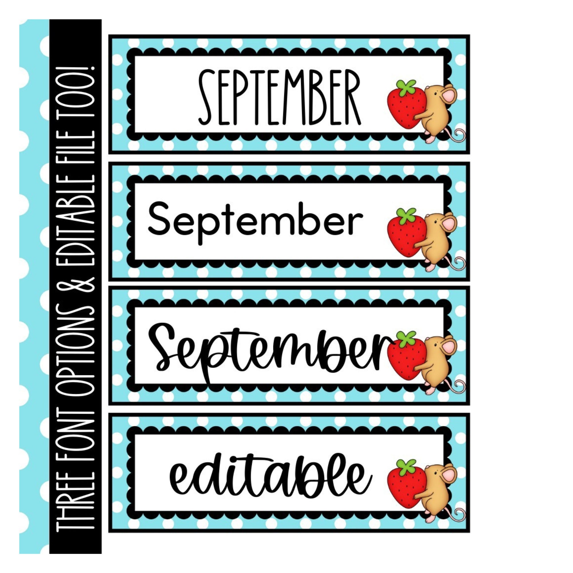 Berry Sweet Classroom Calendar With Weather Chart, Seasons Chart and ...