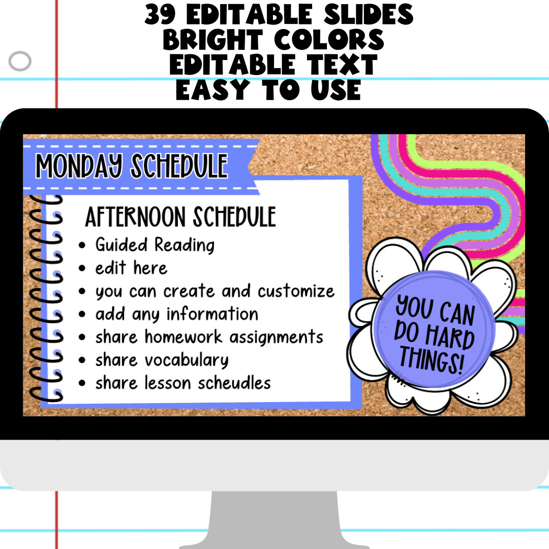 Daily Slides | Slide Templates | EDITABLE in CANVA and Google - Etsy