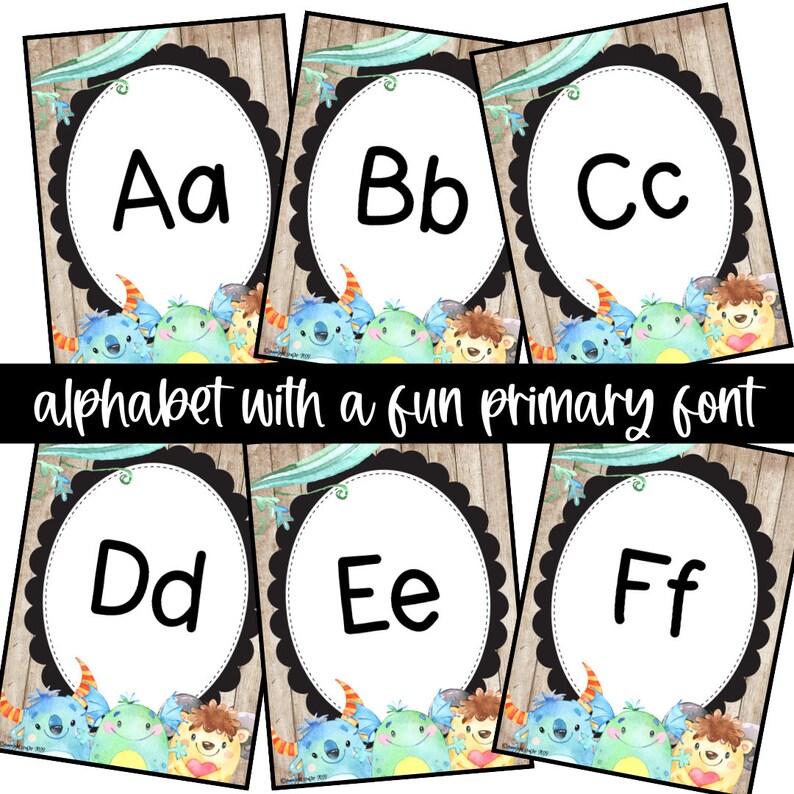 Monster Cuties EDITABLE and Ready to Print Alphabet Posters - Etsy