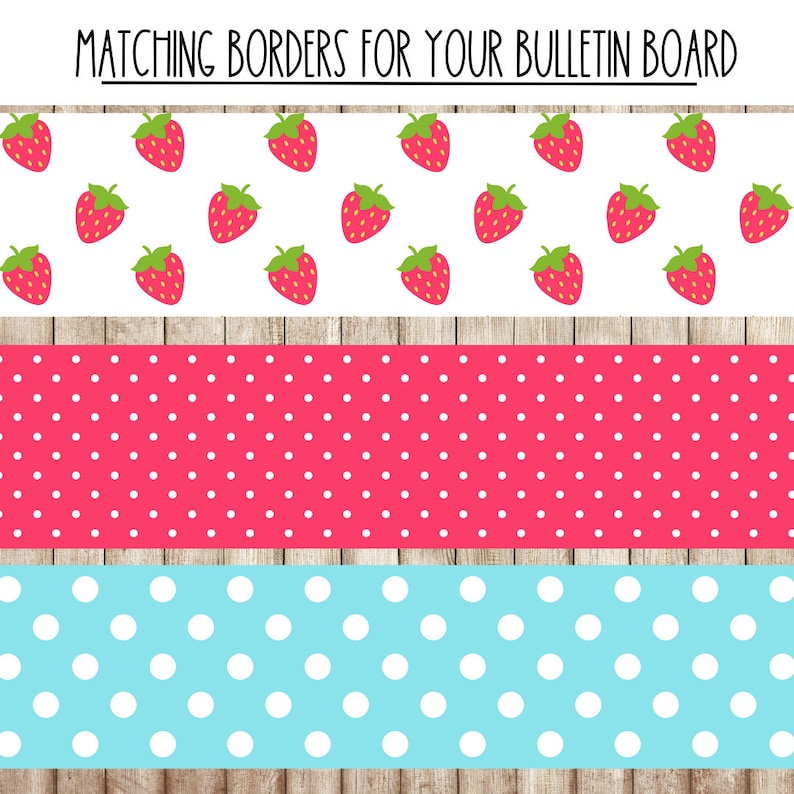 Berry Sweet Strawberry Classroom Decor Set ONE With EDITABLE Elements ...