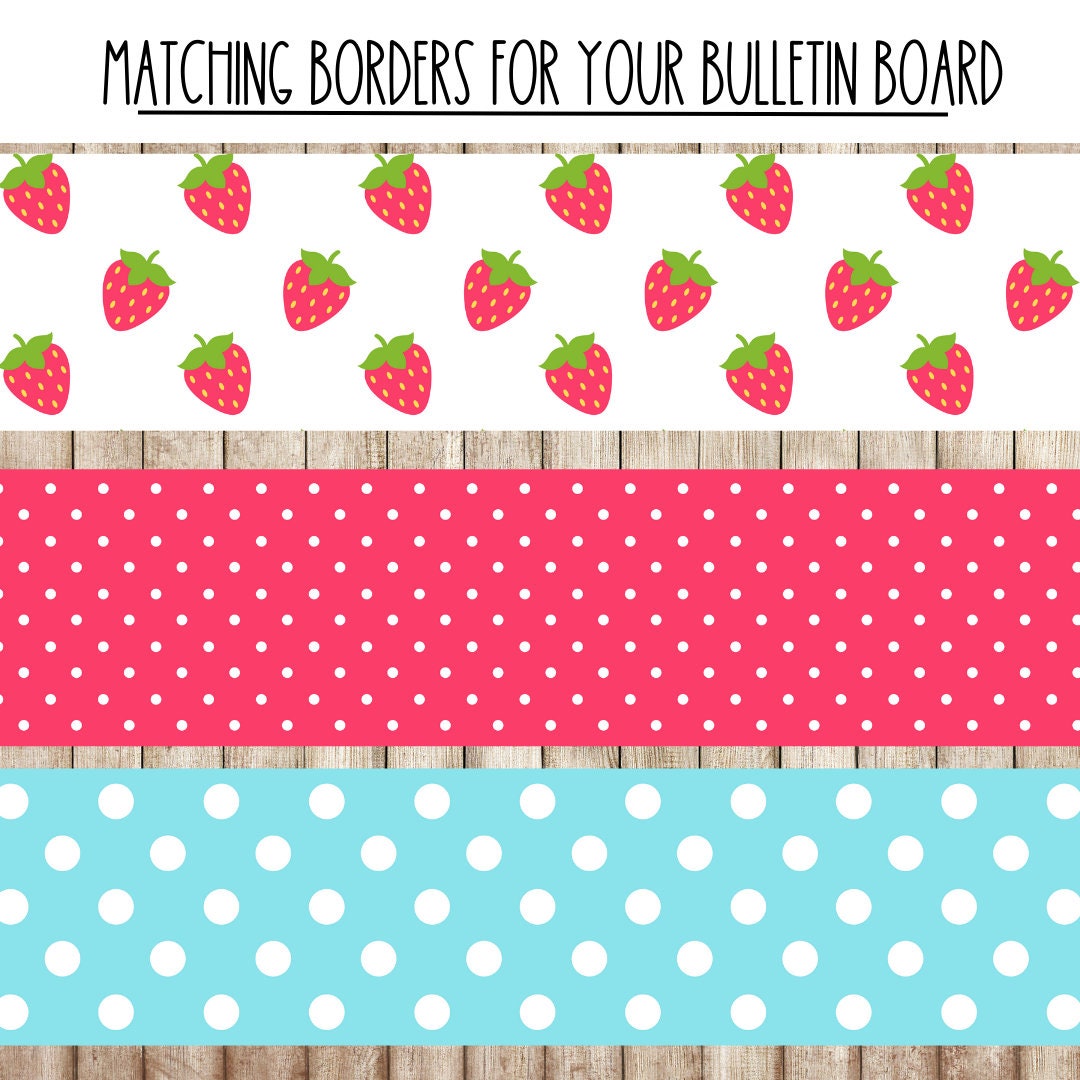 Berry Sweet Strawberry Classroom Decor Set ONE With EDITABLE Elements ...
