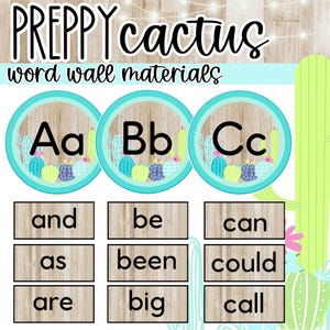 Cute Cactus Classroom Decor BUNDLE | Calm Classroom | Class Theme Easy ...