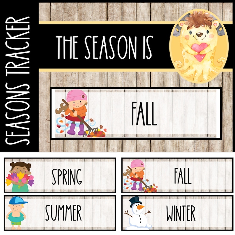 Monster Cuties Classroom Calendar With Weather. Seasons and Days of the ...