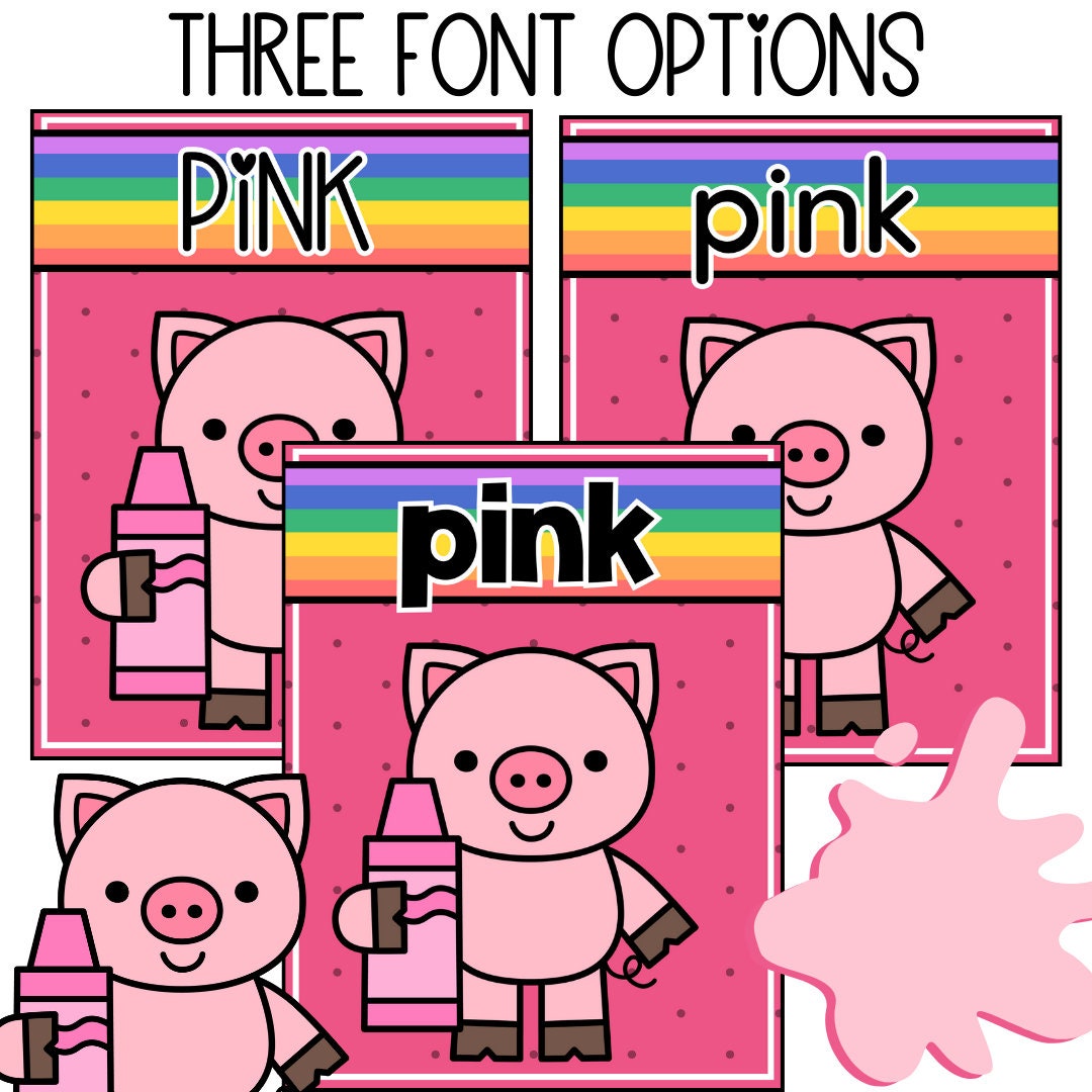 Cute Classroom Color Posters Color Flashcards and Color Mats for ...