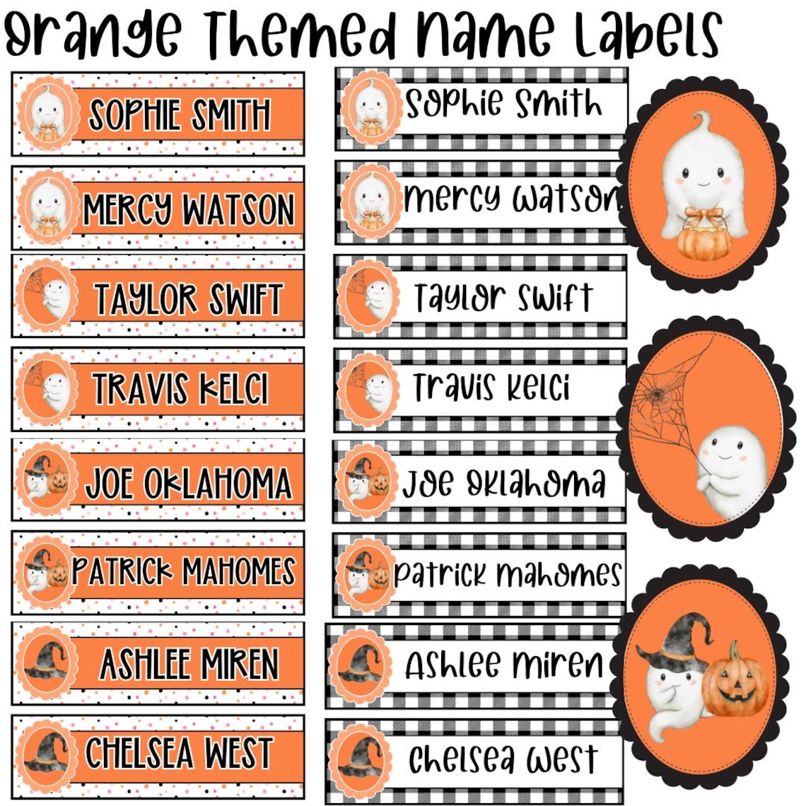 Editable Name Tags for School, Halloween Name Tags, Cubby Tags, Locker ...