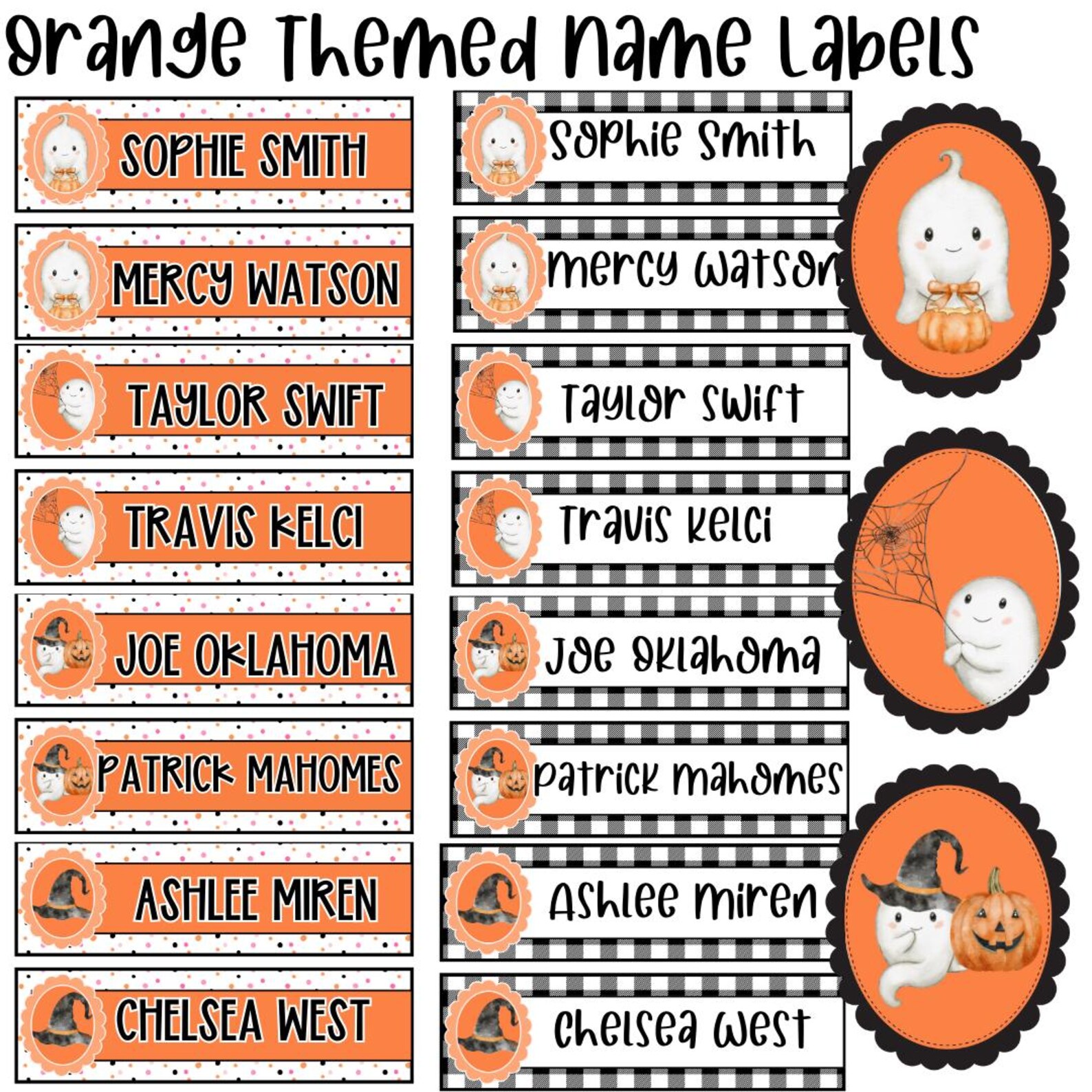 Editable Name Tags for School, Halloween Name Tags, Cubby Tags, Locker ...