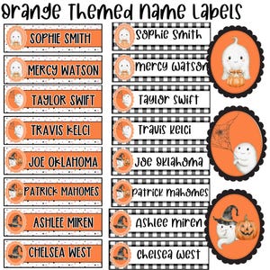 Editable Name Tags for School, Halloween Name Tags, Cubby Tags, Locker ...