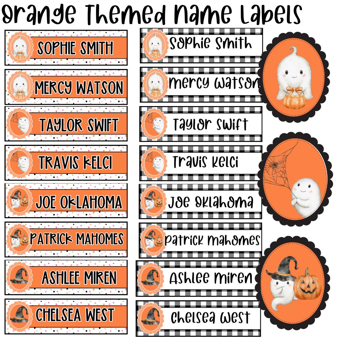 Editable Name Tags for School, Halloween Name Tags, Cubby Tags, Locker ...