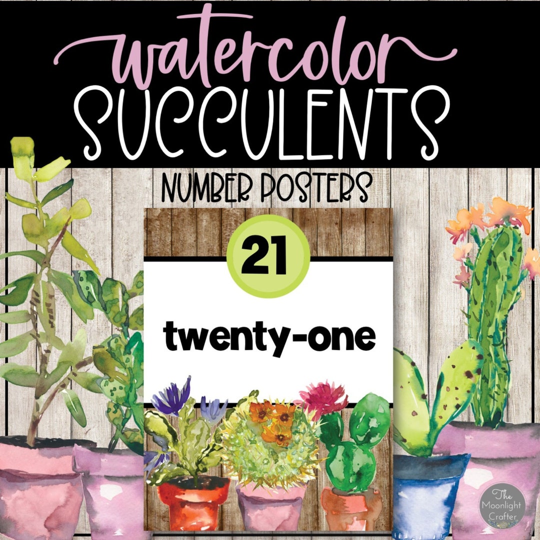 Watercolor Succulents Classroom Decor | Editable and Ready to Print ...