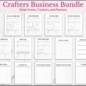 Printable Craft Business Bundle, Craft Fair Order Forms, Business ...